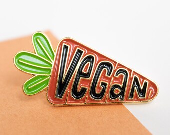Vegan Enamel Pin | Etsy