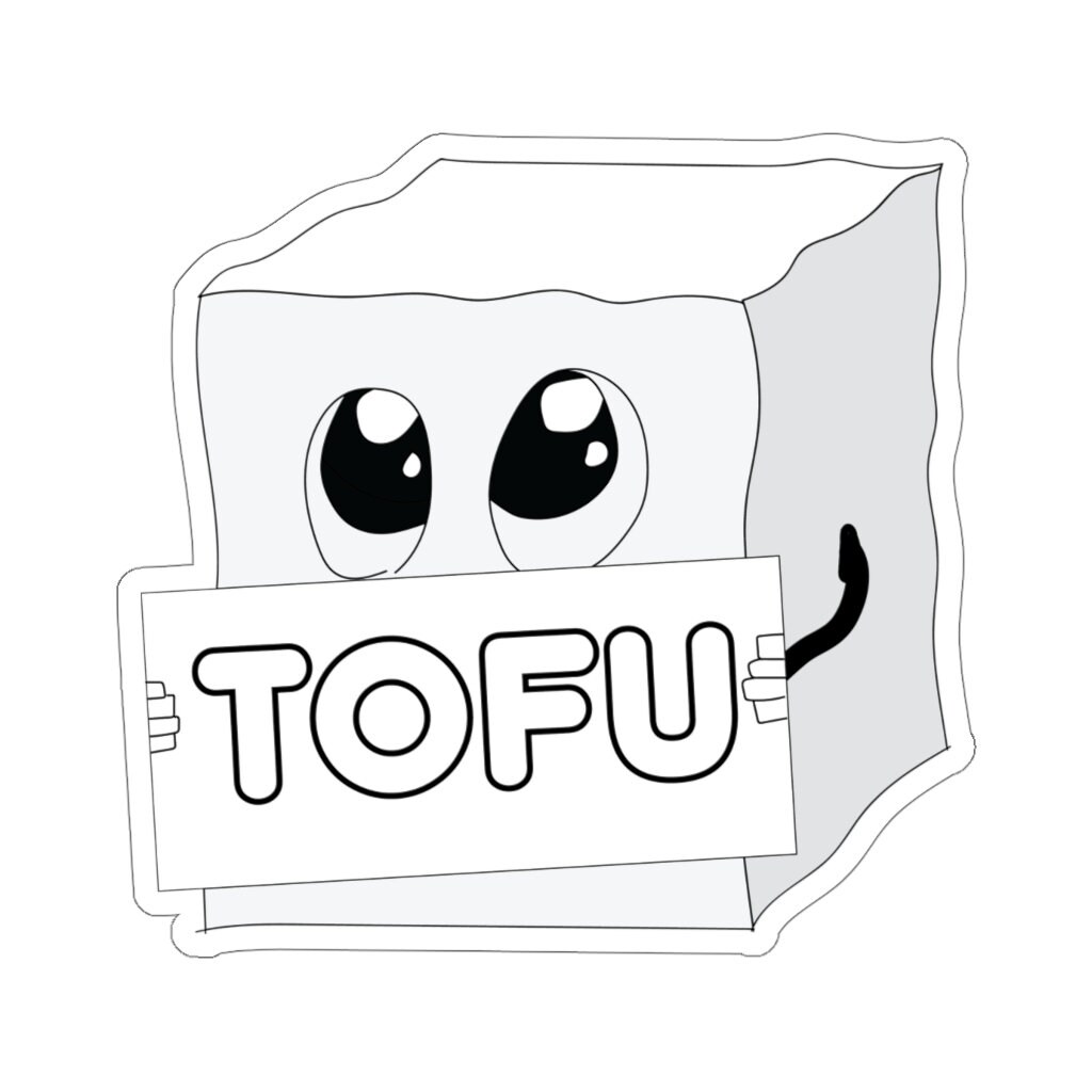 TOFU Sticker Cute Funny Laptop Sticker Popular Stickers | Etsy