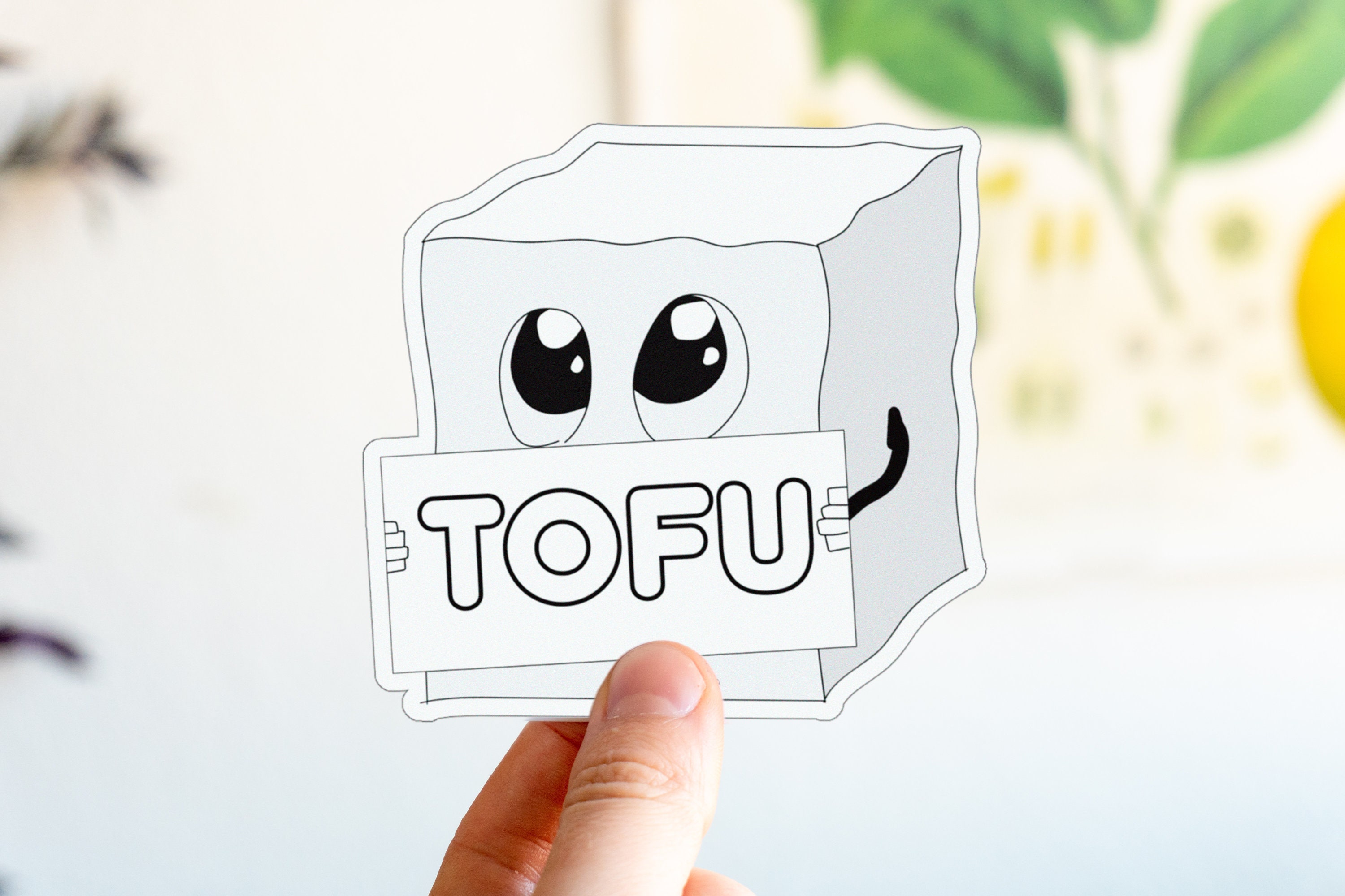 TOFU Sticker Cute Funny Laptop Sticker Popular Stickers, Awesome ...