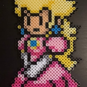 Princess Peach Perler Bead Art - Etsy