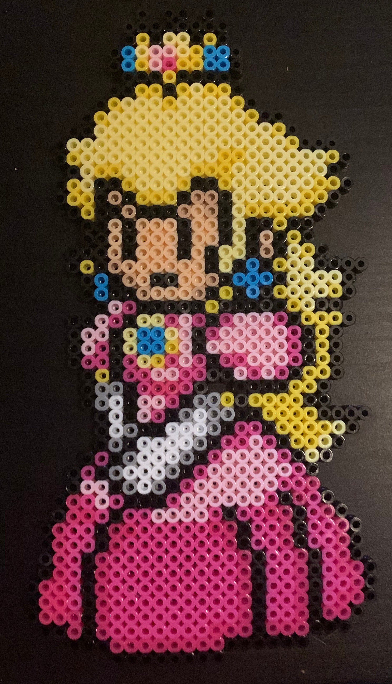 Princess Peach Perler Bead Art - Etsy
