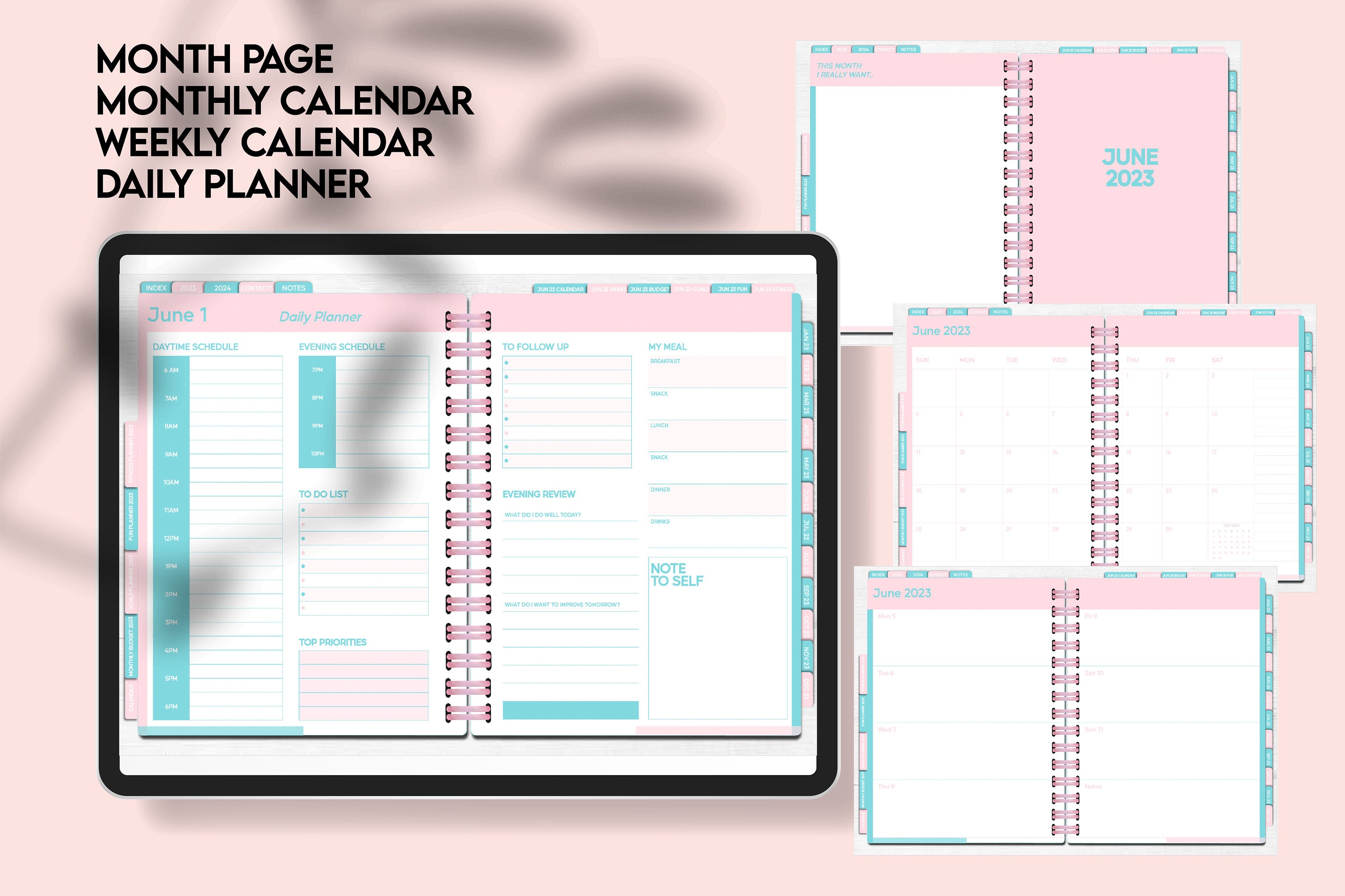 Digital Planner 2023-2024, Digital Planner, Goodnotes Planner, iPad ...