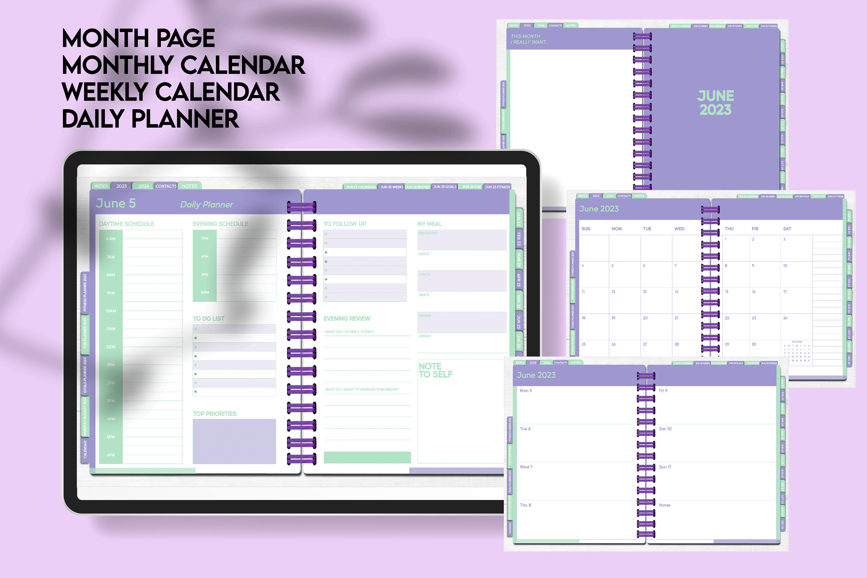 Digital Planner 2023-2024, Digital Planner, Goodnotes Planner, iPad ...