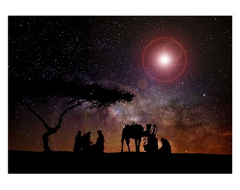 Set of 10 Embossed Three Wise Men Christmas Cards - Etsy