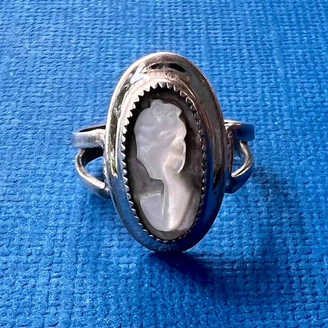 SARAH COVENTRY Sterling Silver Cameo Ring Size 5 - Etsy