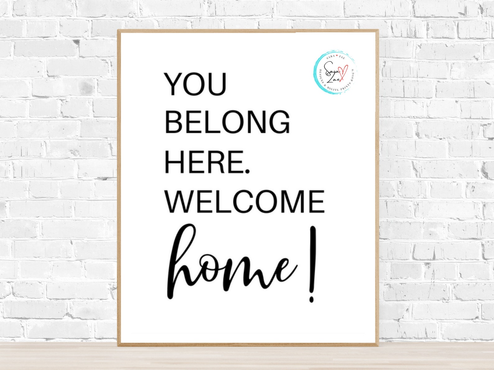 You Belong Here Welcome Home Printable Wall Art Digital - Etsy