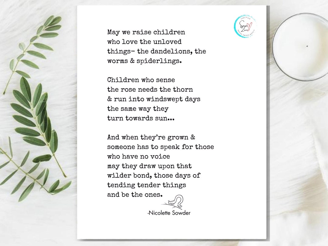 May We Raise Children Who- With CUTE WORM ADDED | Digital Download ...