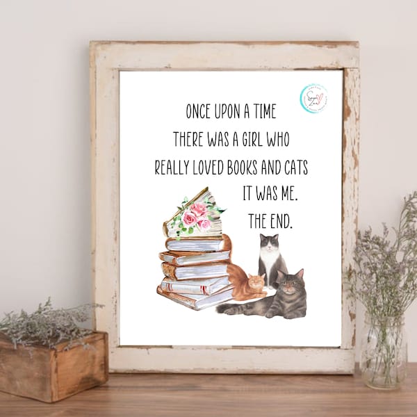 Once Upon a Time There Was a Girl Who Really Loved Cats - Etsy
