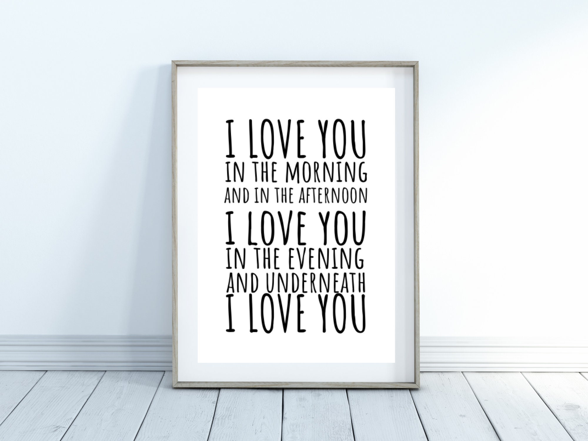 I Love You in the Morning, Printable Art, Downloadable Art - Etsy
