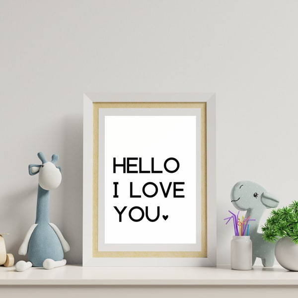 Hello I Love You - Etsy