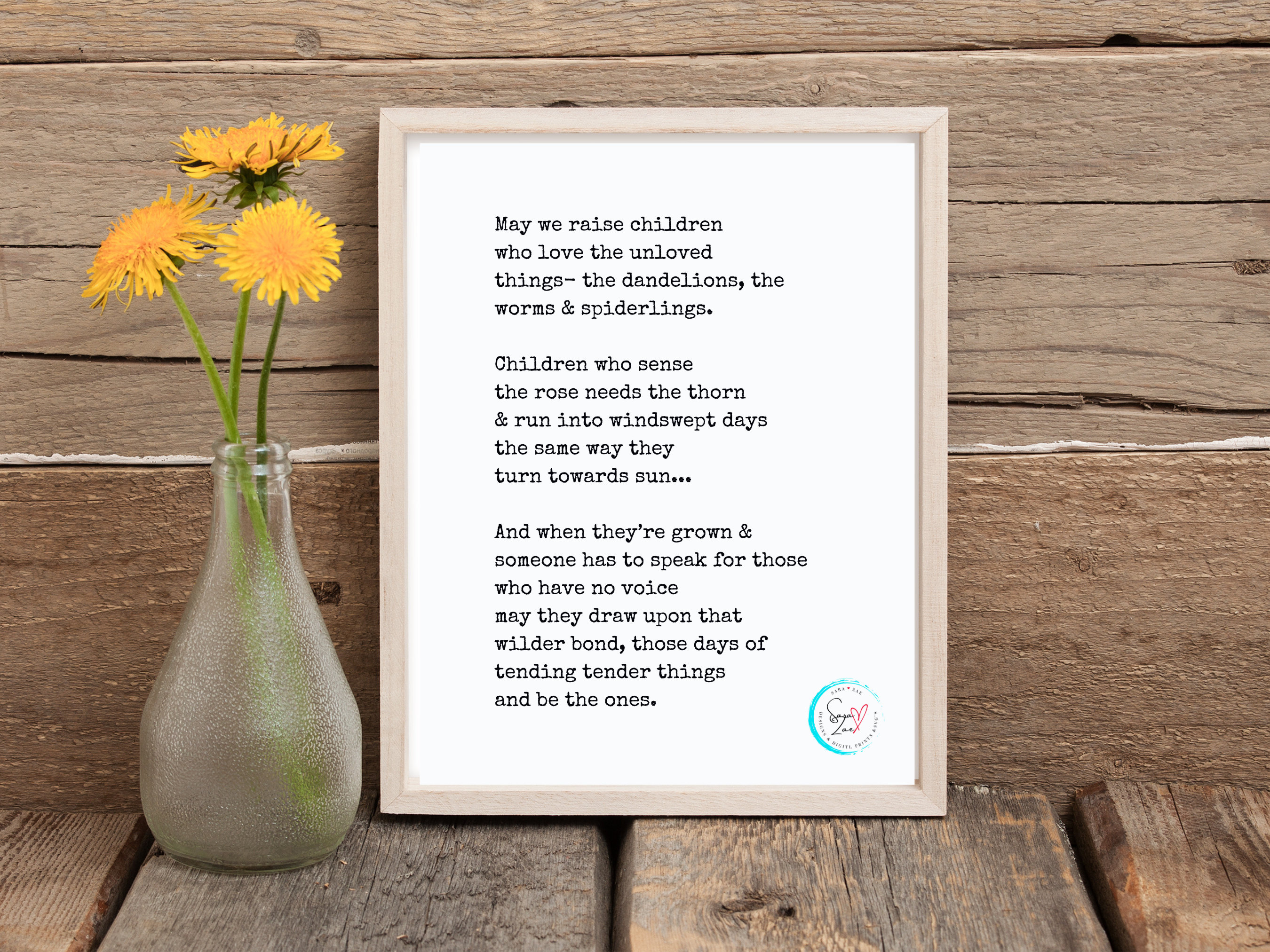 May We Raise Children Who Love the Unloved Things | Digital Download ...