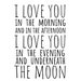 I Love You in the Morning, Printable Art, Downloadable Art - Etsy