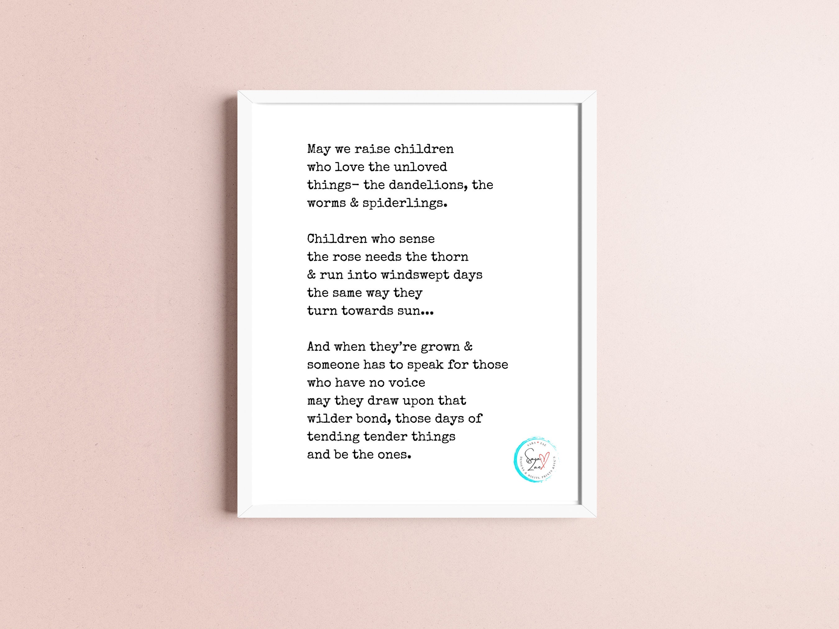 May We Raise Children Who Love the Unloved Things | Digital Download ...