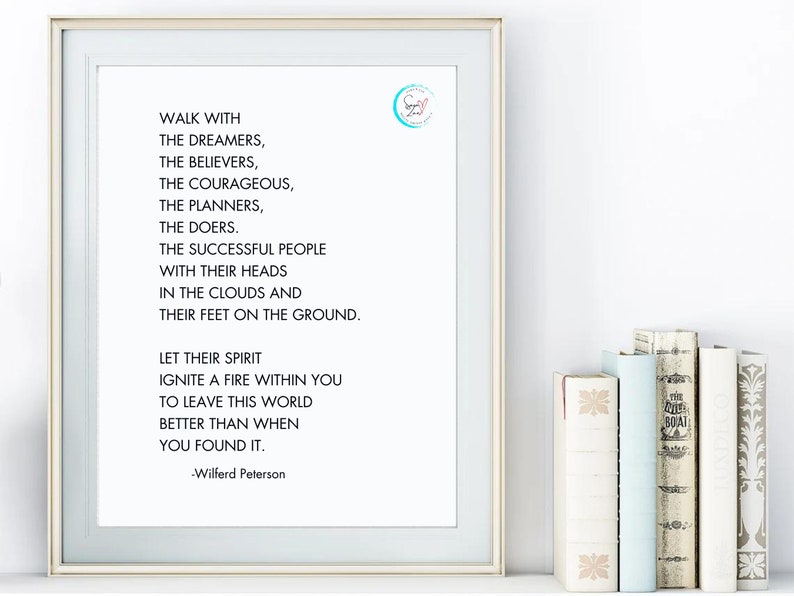Walk With the Dreamers, the Believers | Digital Download Printable ...