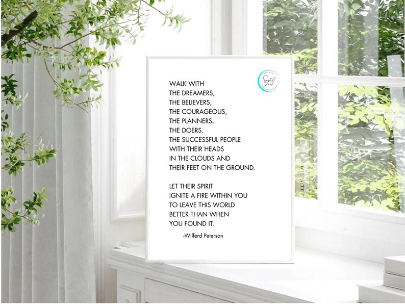 Walk With the Dreamers, the Believers | Digital Download Printable ...