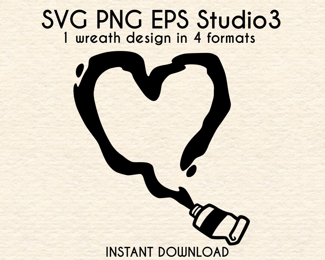Heart Paint Splatter Cut File. Svg Png Eps Studio3 Files for Silhouette ...