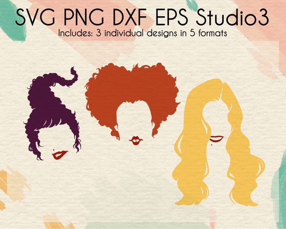 Hocus Pocus SVG Cut Files Mary Sarah Winifred Design | Etsy