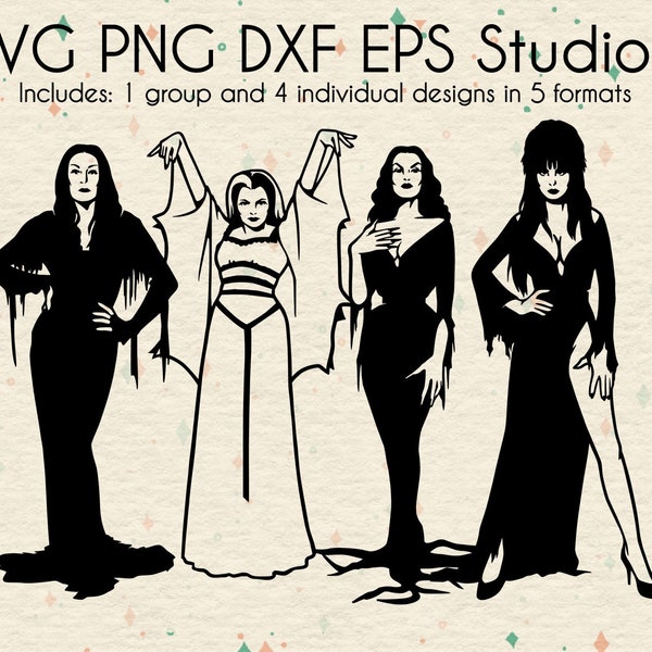 Morticia Addams Svg - Etsy