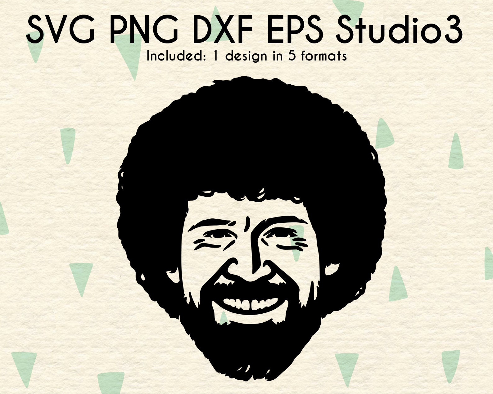 Bob Ross SVG Cut Files Painter SVG Inspirational Design | Etsy