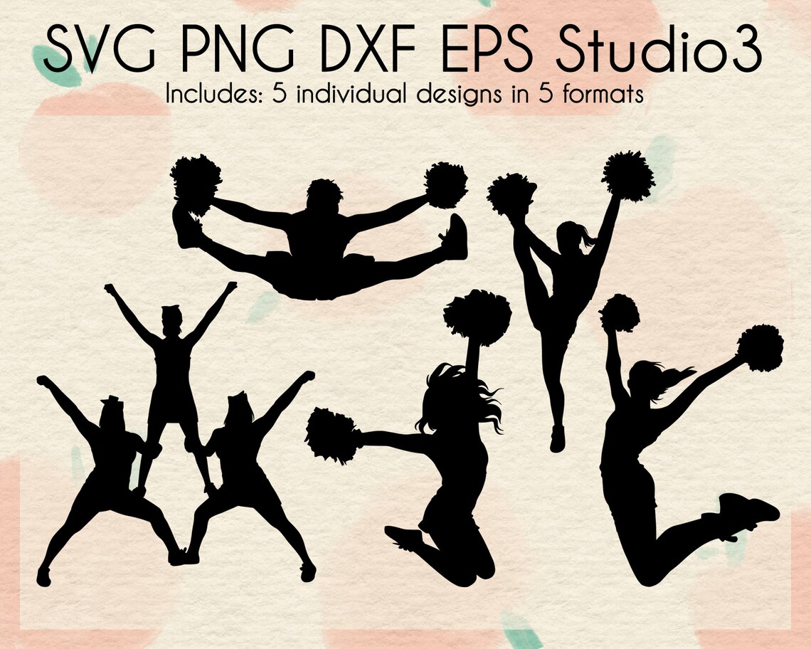 Cheer Cut File Cheerleading Design Cheerleader Bundle SVG - Etsy