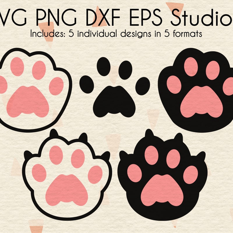 Paw Print Dxf - Etsy