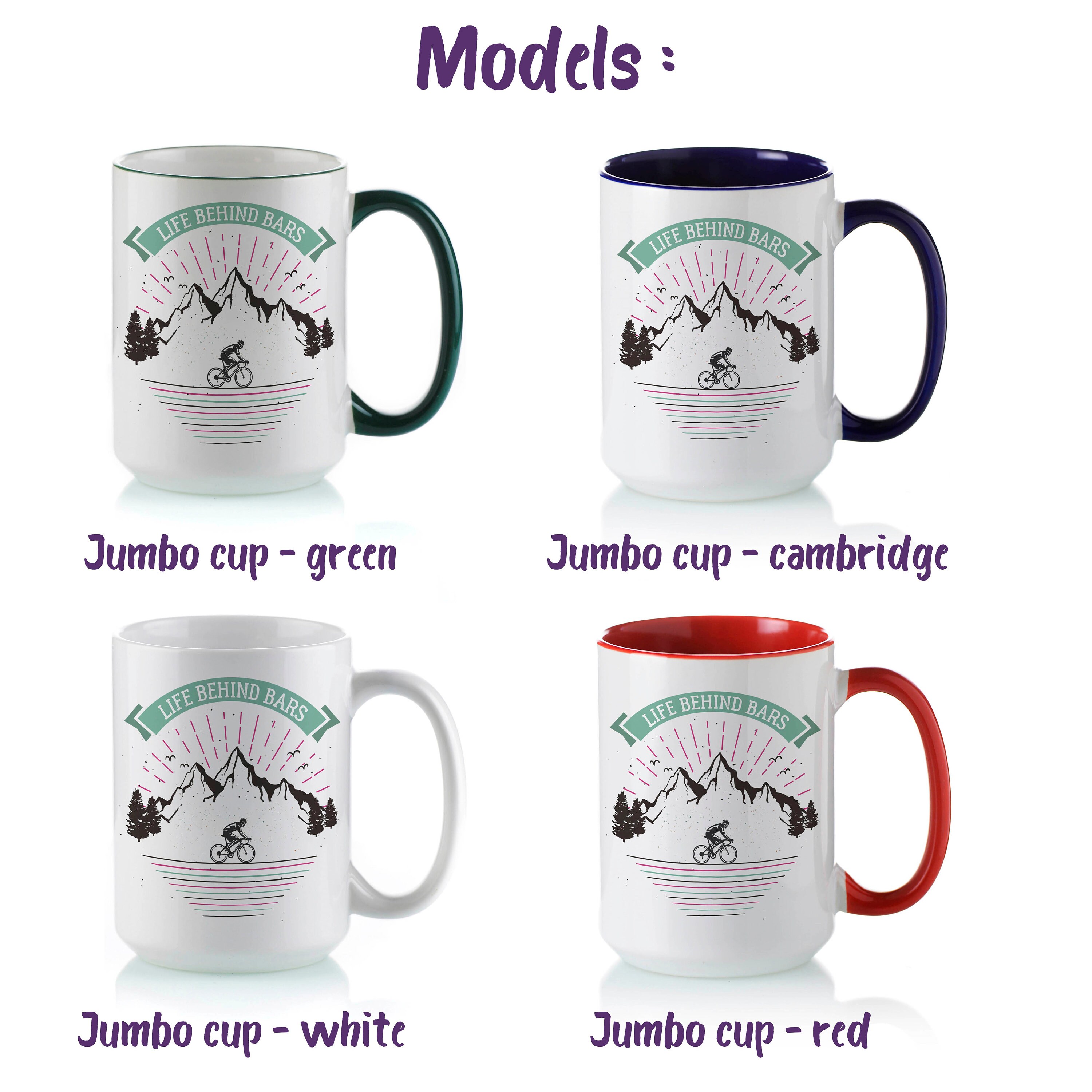 Life Behind Bars Cycle Mug Road Cycle Mug Cool Biking Mug Bike Rider ...