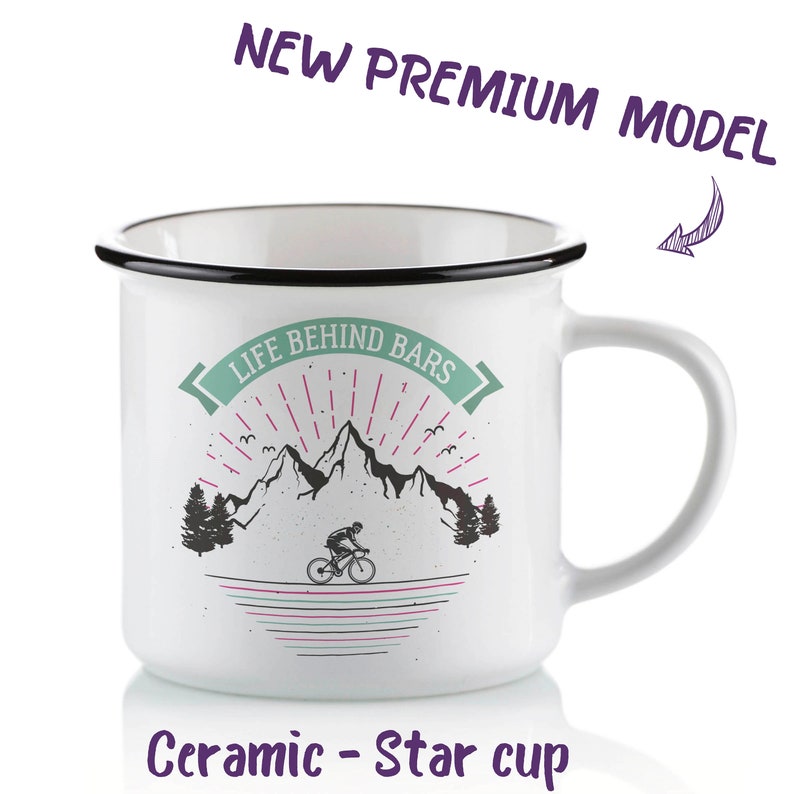 Life Behind Bars Cycle Mug Road Cycle Mug Cool Biking Mug Bike Rider ...