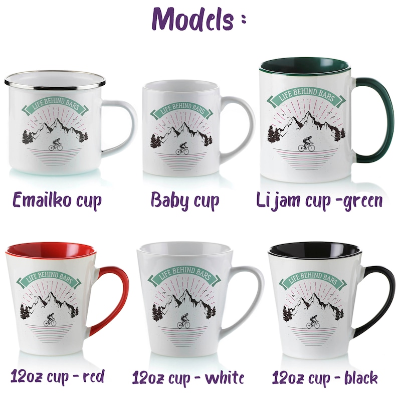 Life Behind Bars Cycle Mug Road Cycle Mug Cool Biking Mug Bike Rider ...