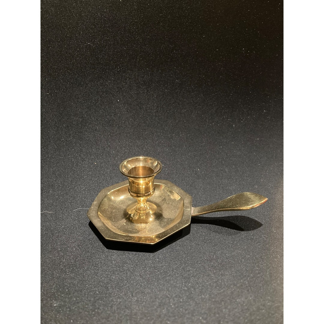 Solid Brass Vintage Candlestick Holder Handle - Etsy