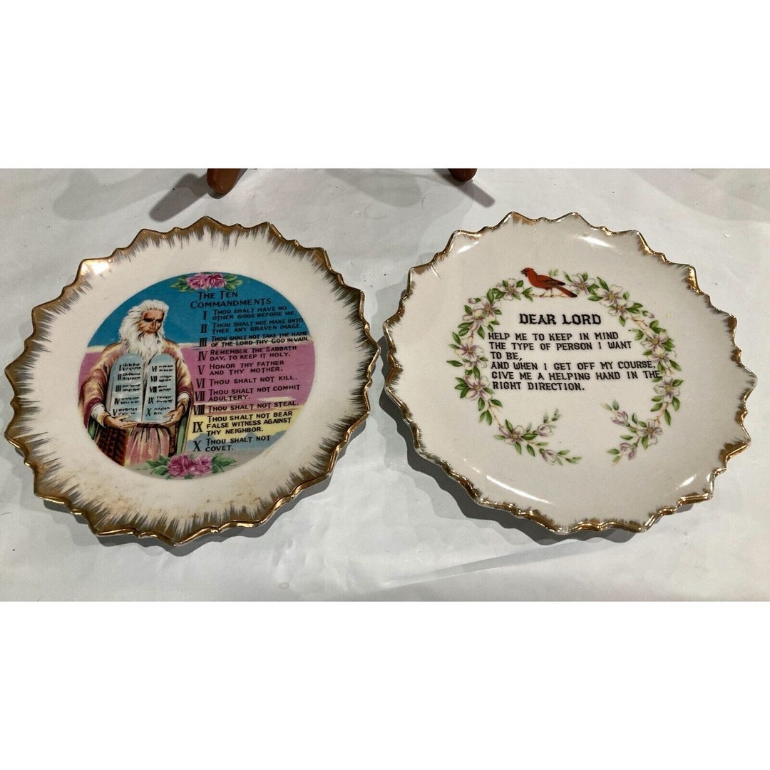 Set of 2 Vintage, Religious Plates - Etsy