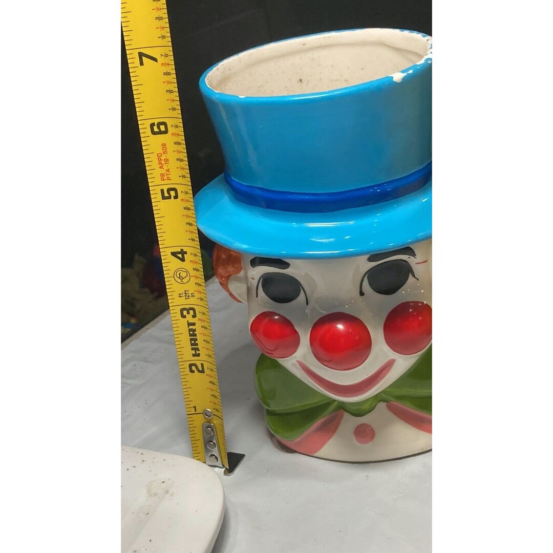 VTG Clown Head Planter/vase Ceramic Handpainted Giftwares Co. NANCY PEW ...