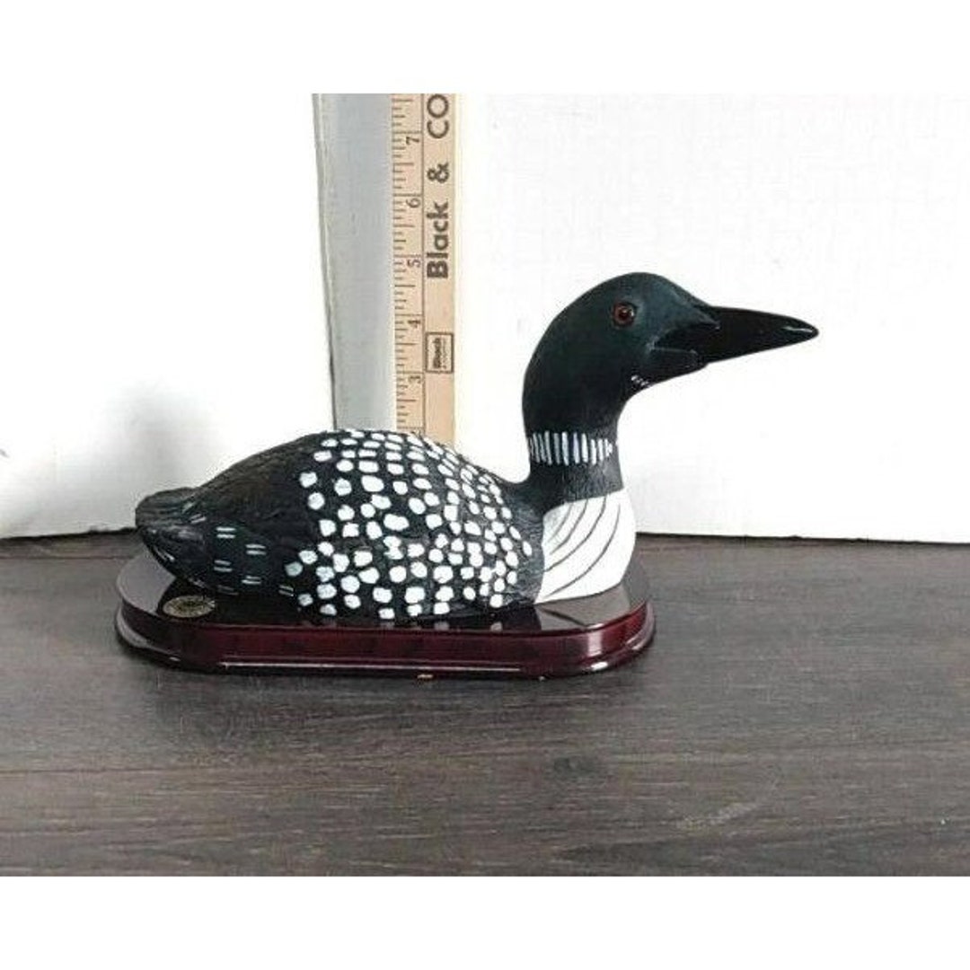 Canadian Wilderness Black and White Duck Figurine - Etsy