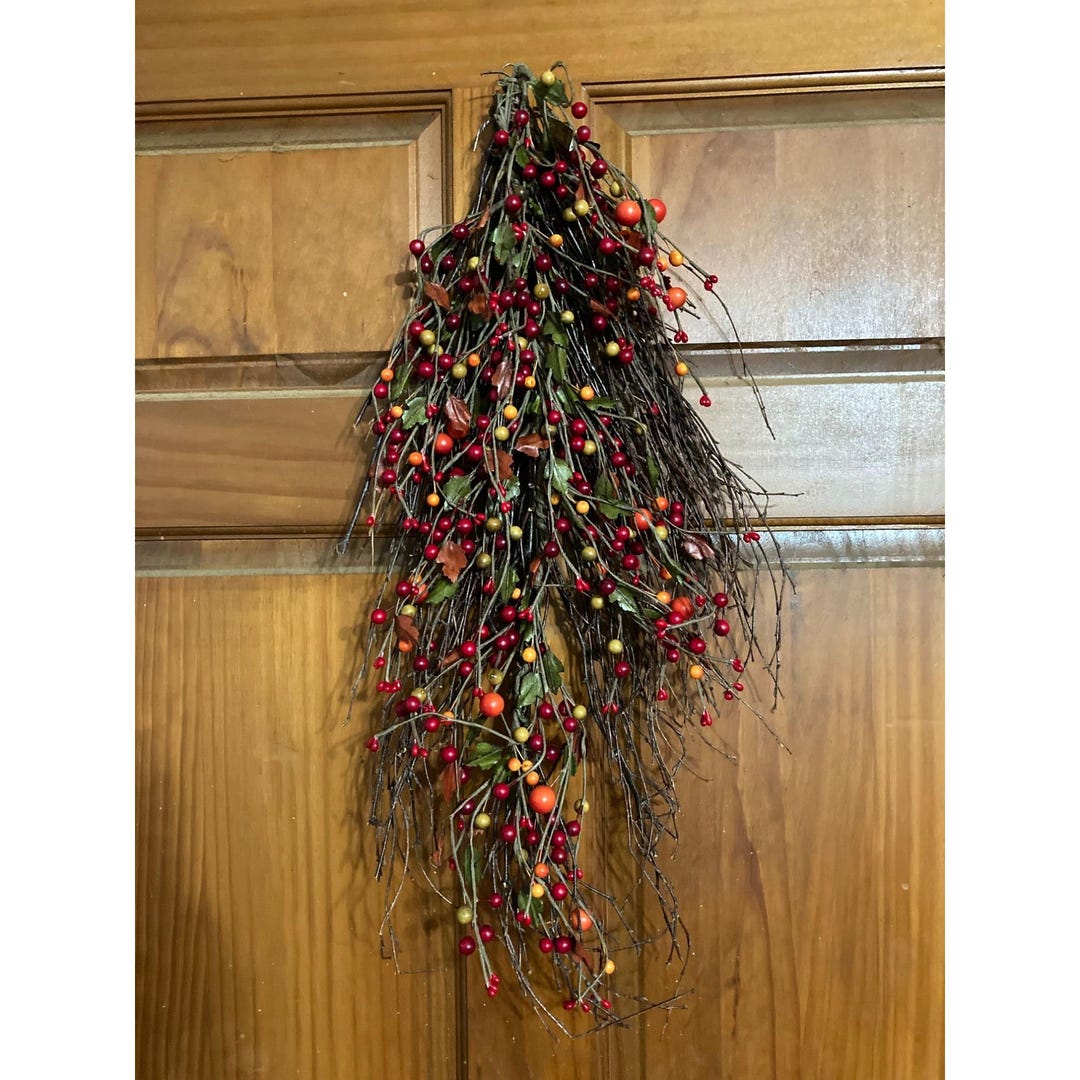 Mountain Berry Teardrop Swag - 24" Designers Excellence Garland - Etsy
