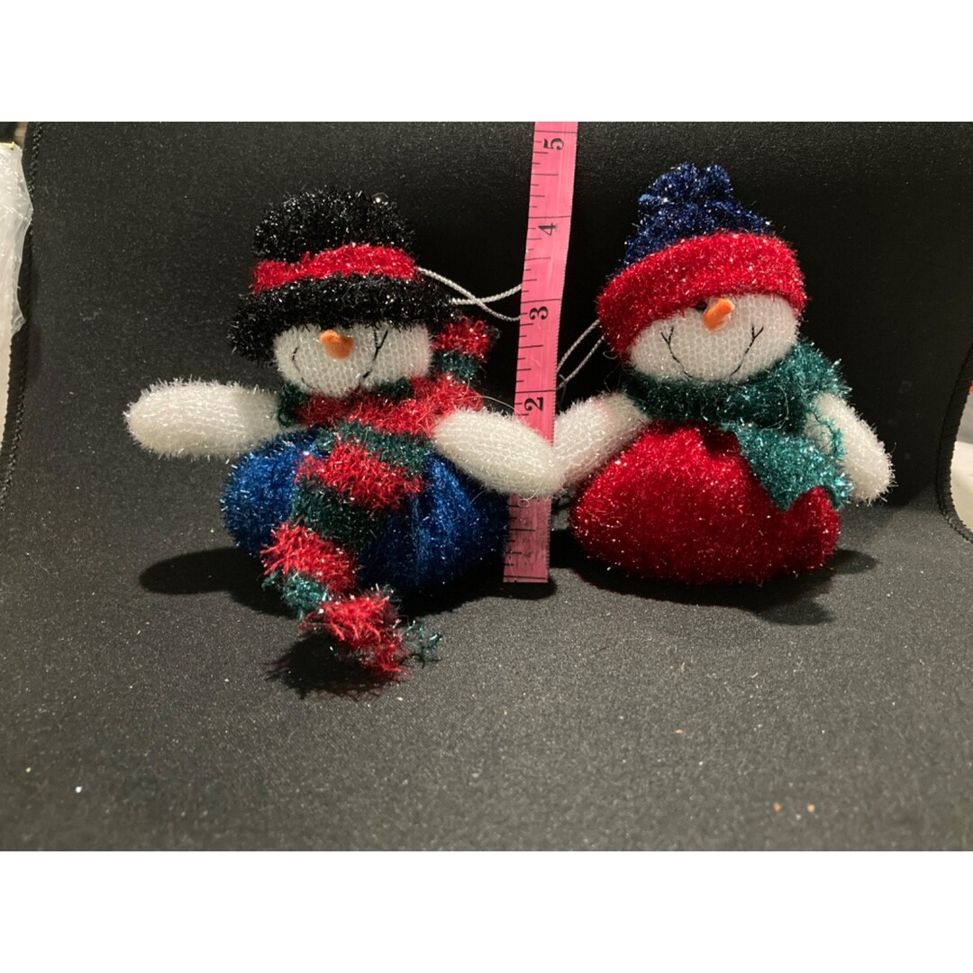Pair, Soft Snowman Ornaments - Etsy
