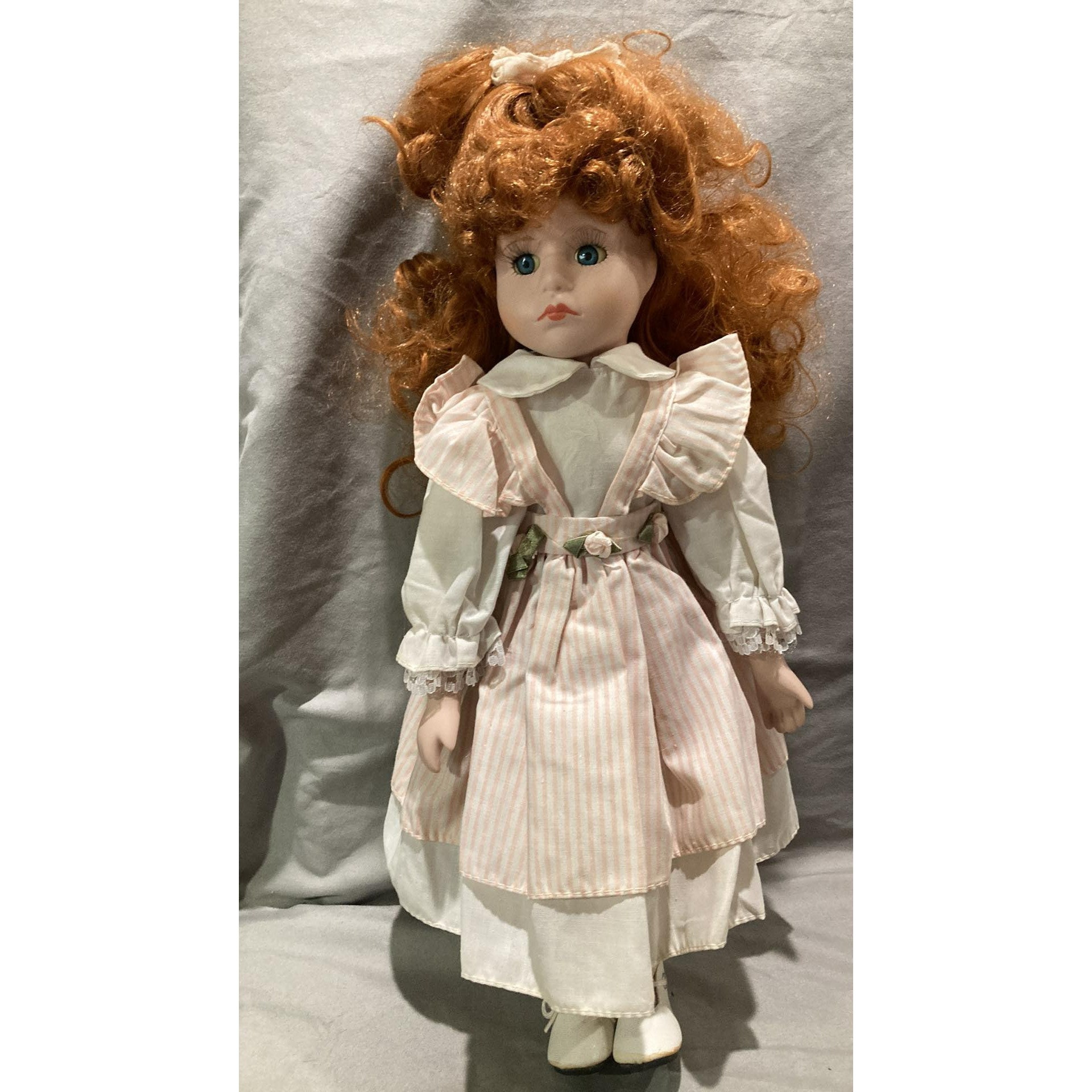 16'' Red Haired Porcelain Doll - Etsy