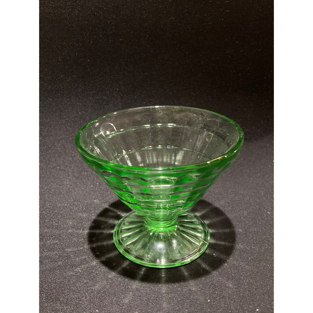 Green Depression Glass Sherbet Cup - Etsy