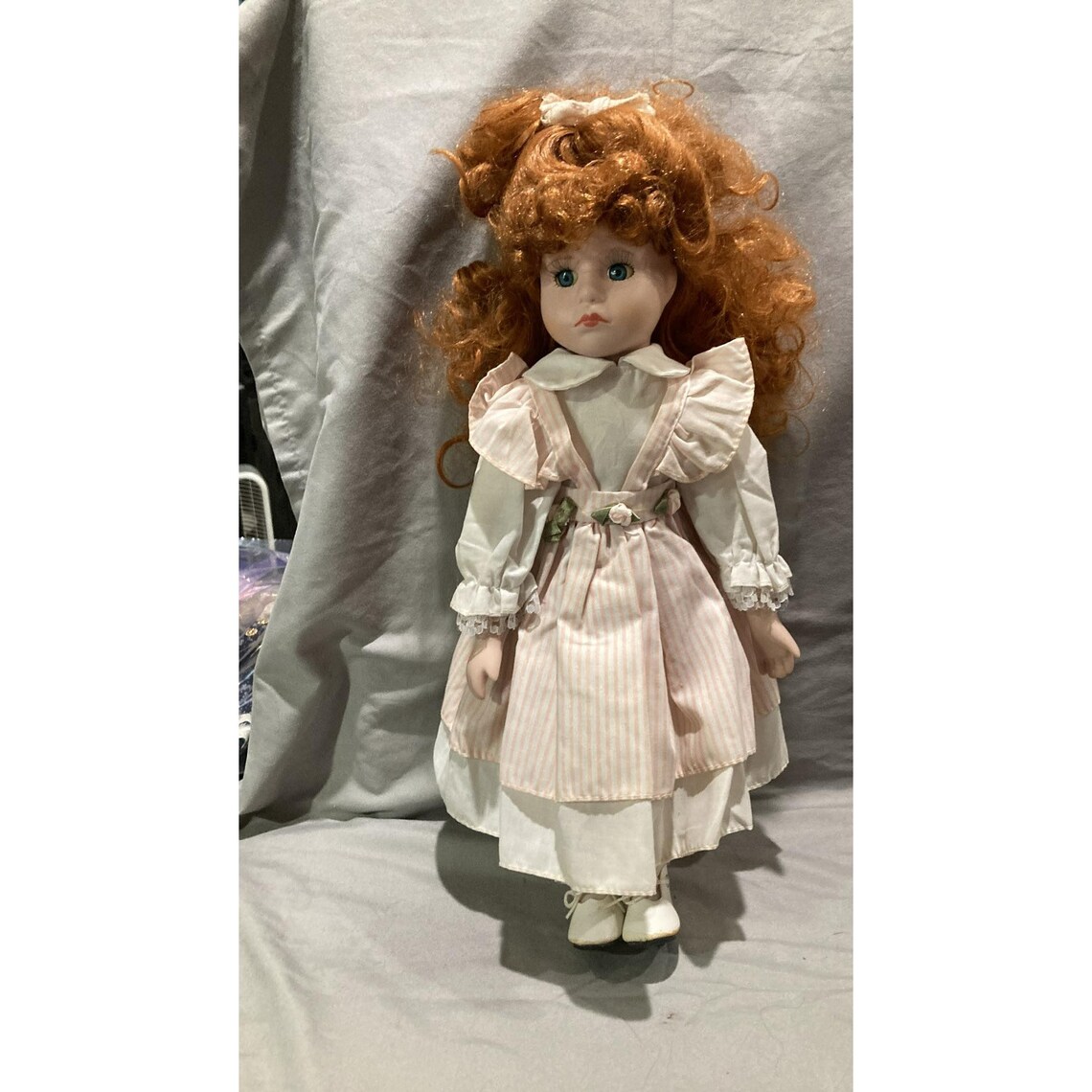 16'' Red Haired Porcelain Doll - Etsy