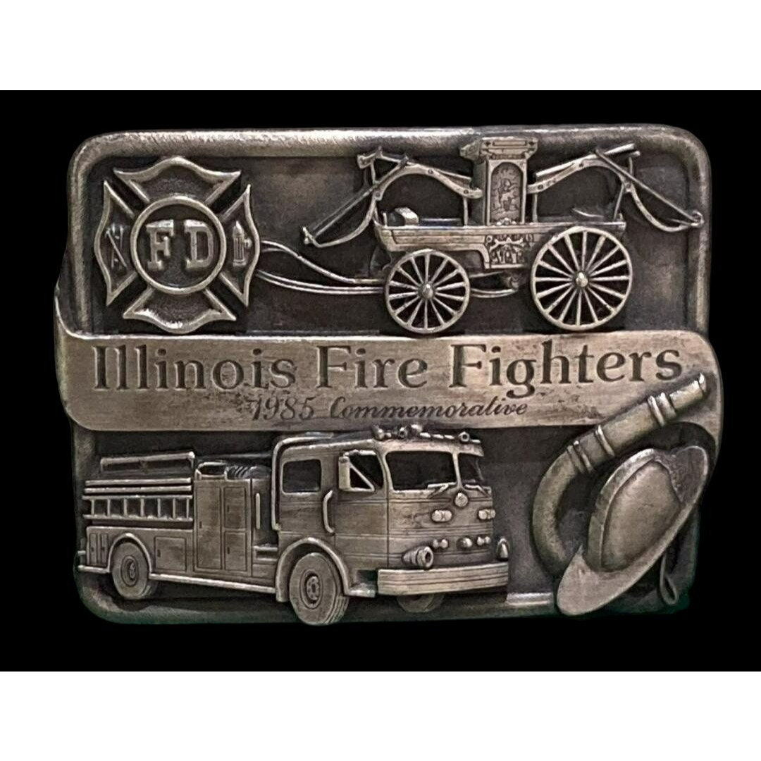 First Ever, Illinois Fire Fighter, 1985 Commemorative Firefighters Belt ...