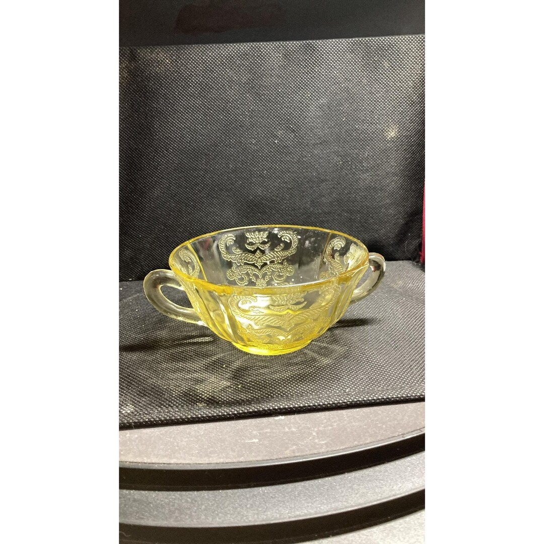 Federal Glass Madrid Amber Cream Soup Bowl - Etsy