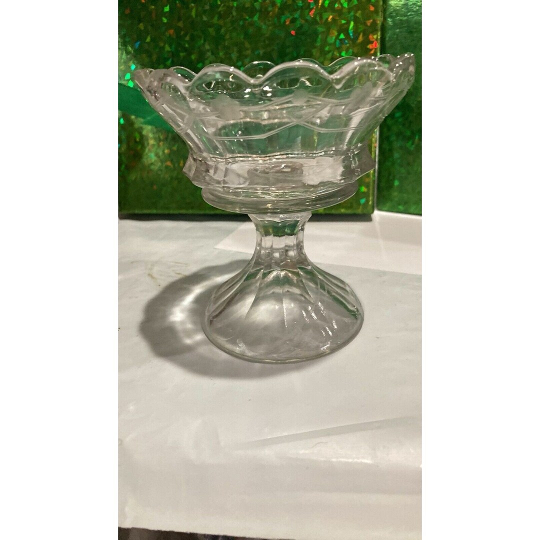 Vintage Etched Candy / Nut Dish - Etsy