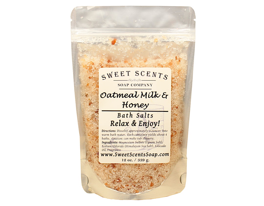 Oatmeal Milk & Honey Bath Salts - Body Soak With Himalayan Salt - Etsy