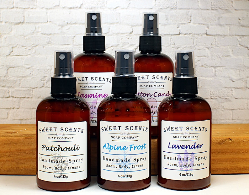 Handmade Body Spray Set: Pick Any 6 Scents - Room & Linen Mist - Etsy
