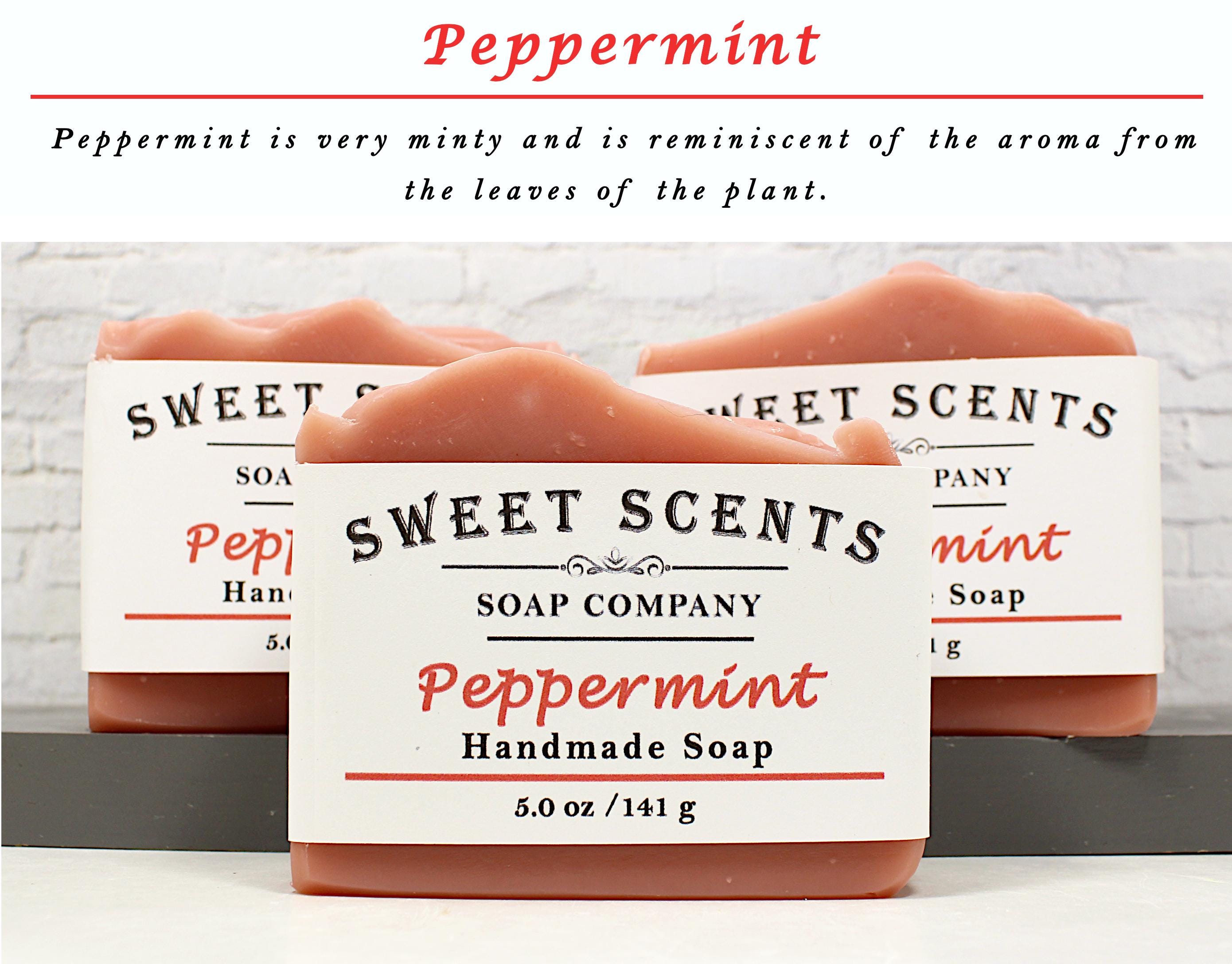 Handmade Peppermint Soap With Essential Oil & Kaolin Clay - Etsy