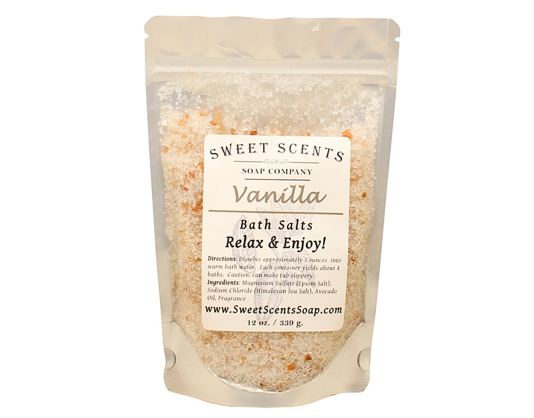 Vanilla Bath Salts - Body Soak With Himalayan Salt - Relaxation! - Etsy