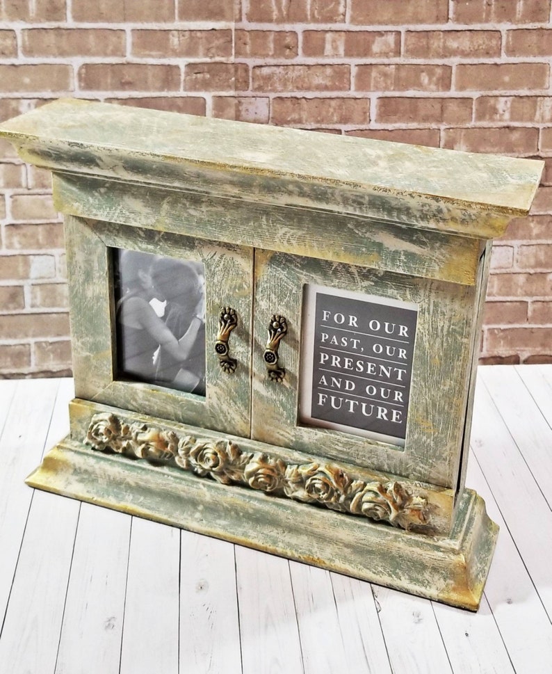 Picture Frame Light Green and Gold Tone Picture Frame Floral - Etsy