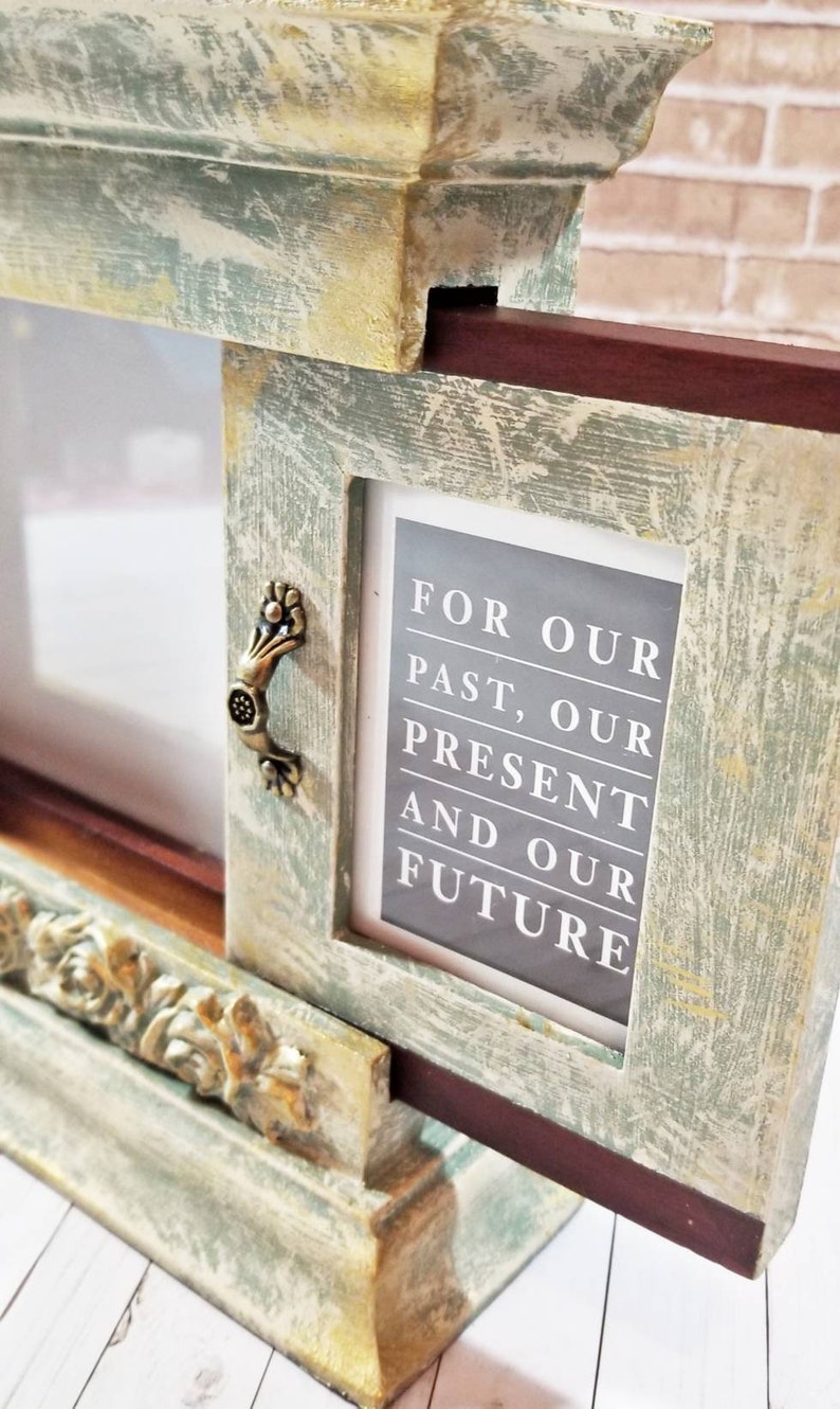 Picture Frame Light Green and Gold Tone Picture Frame Floral - Etsy