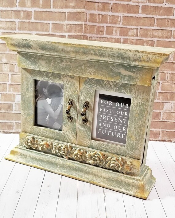 Picture Frame Light Green and Gold Tone Picture Frame Floral - Etsy