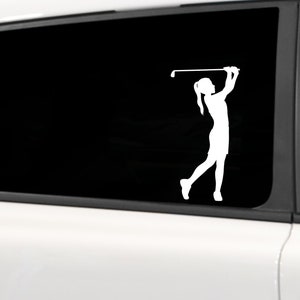 Girl Golfer Bumper Sticker-golf Bumper Sticker-golf Sports Bumper ...