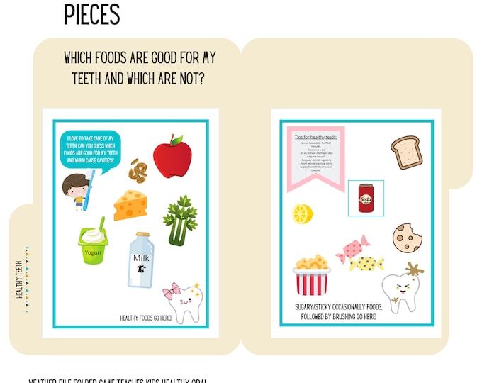 File Folder Game-what Foods Are Good for My Teethpreschool Learning ...