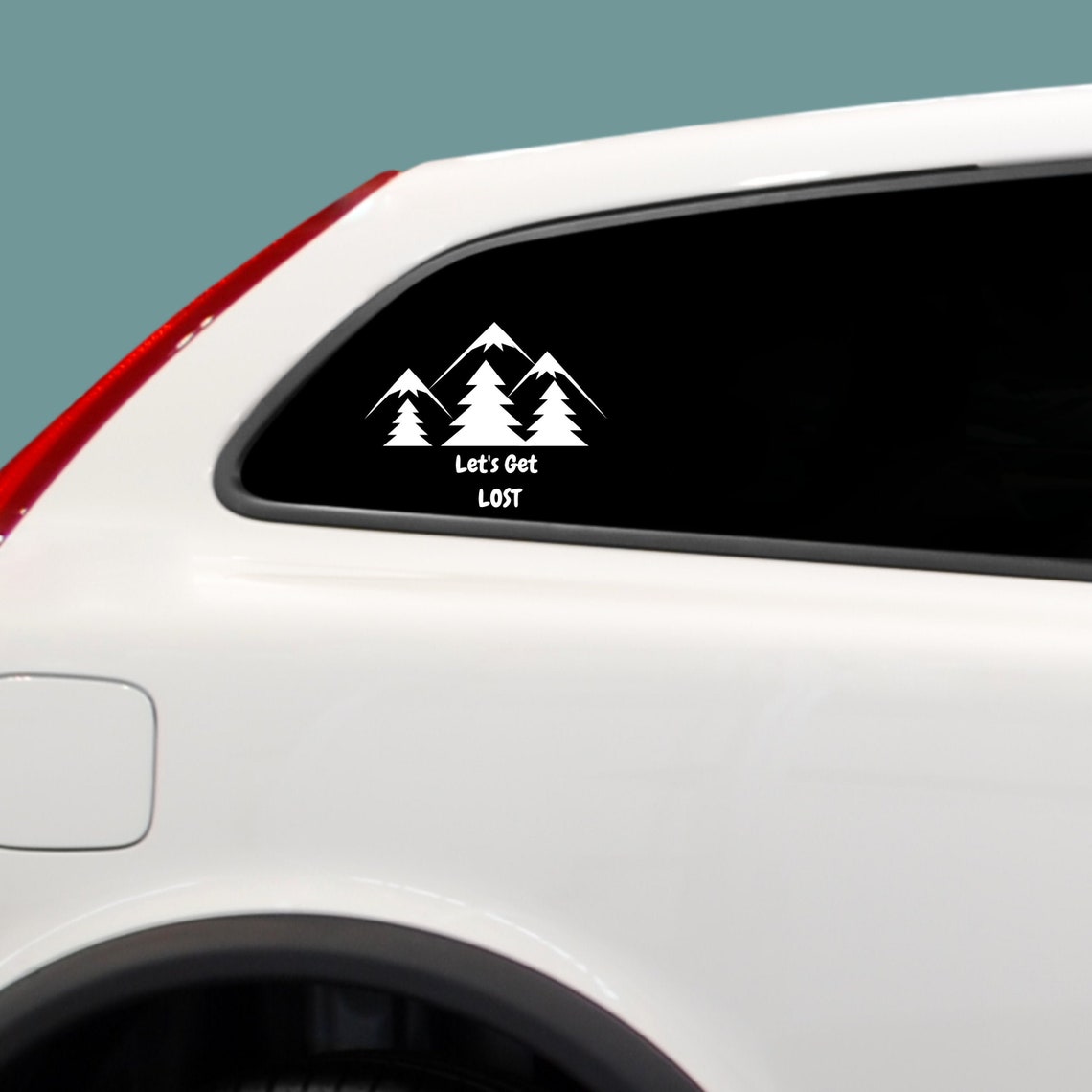 Lets Get Lost-car Decal-adventure-outdoors-accessories-car - Etsy